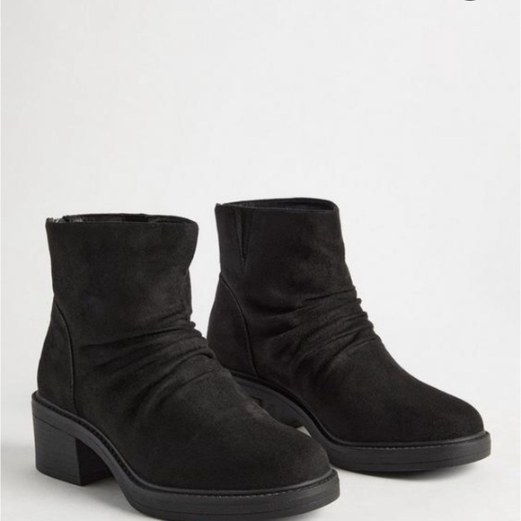 torrid | Shoes | Torrid Suede Black Ankle Boots | Poshmark